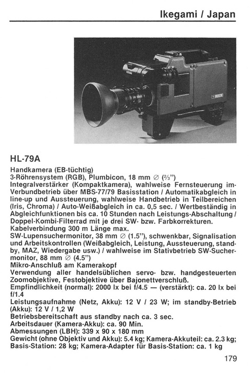 Lexikon der Videokameras